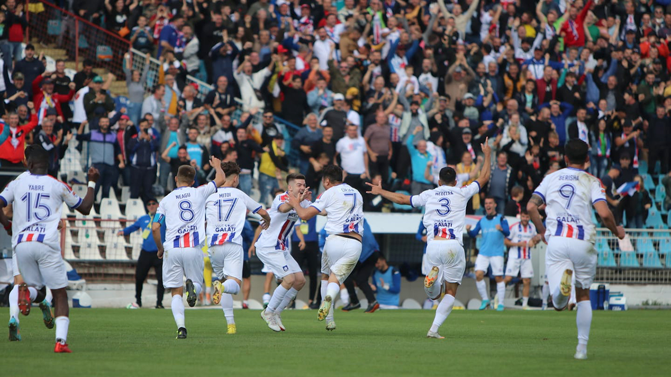 Dorinel Munteanu, extrem de fericit SC Oțelul - Viitorul Pandurii