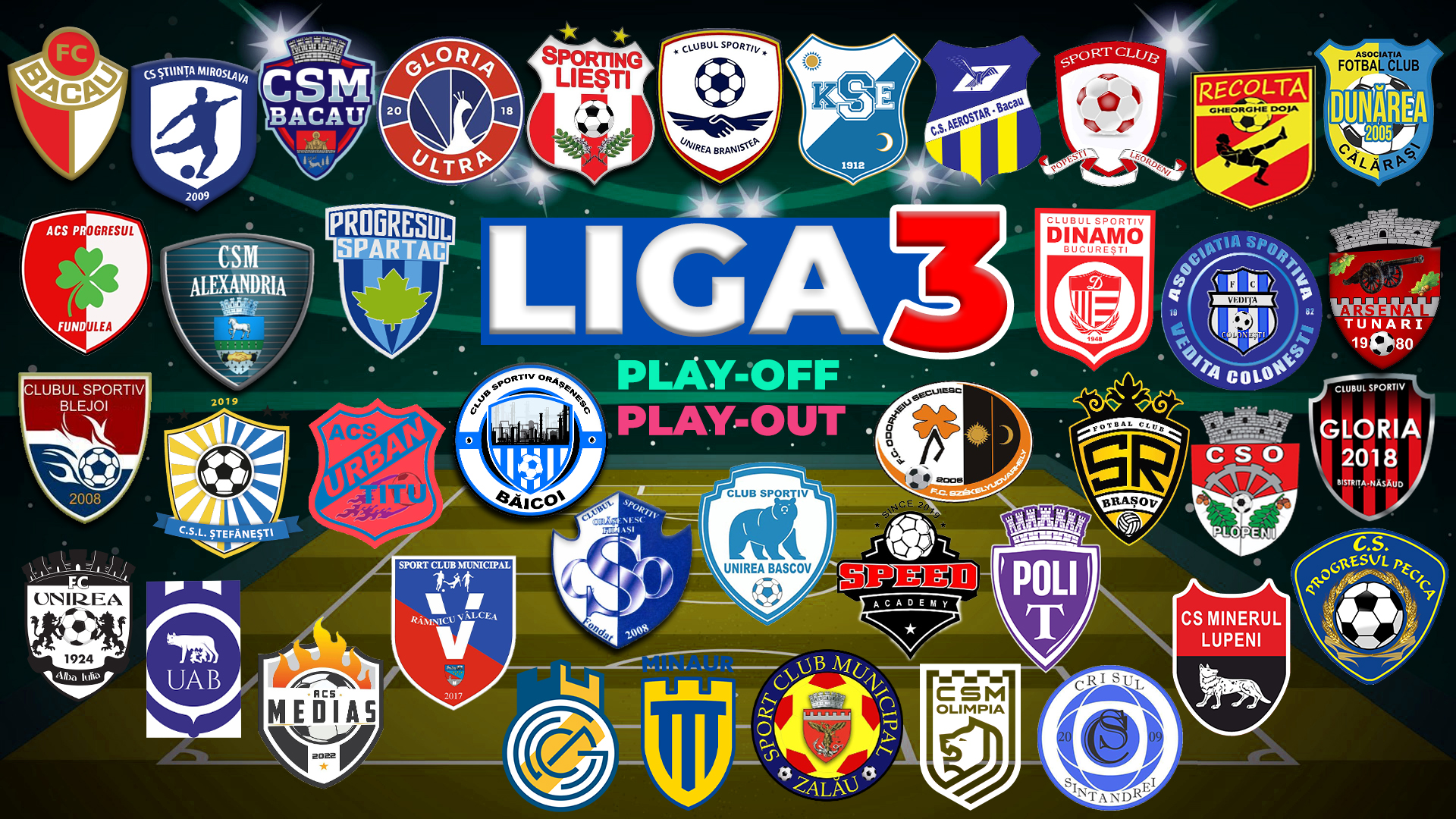 Componența grupelor de play-off și play-out din Liga 3