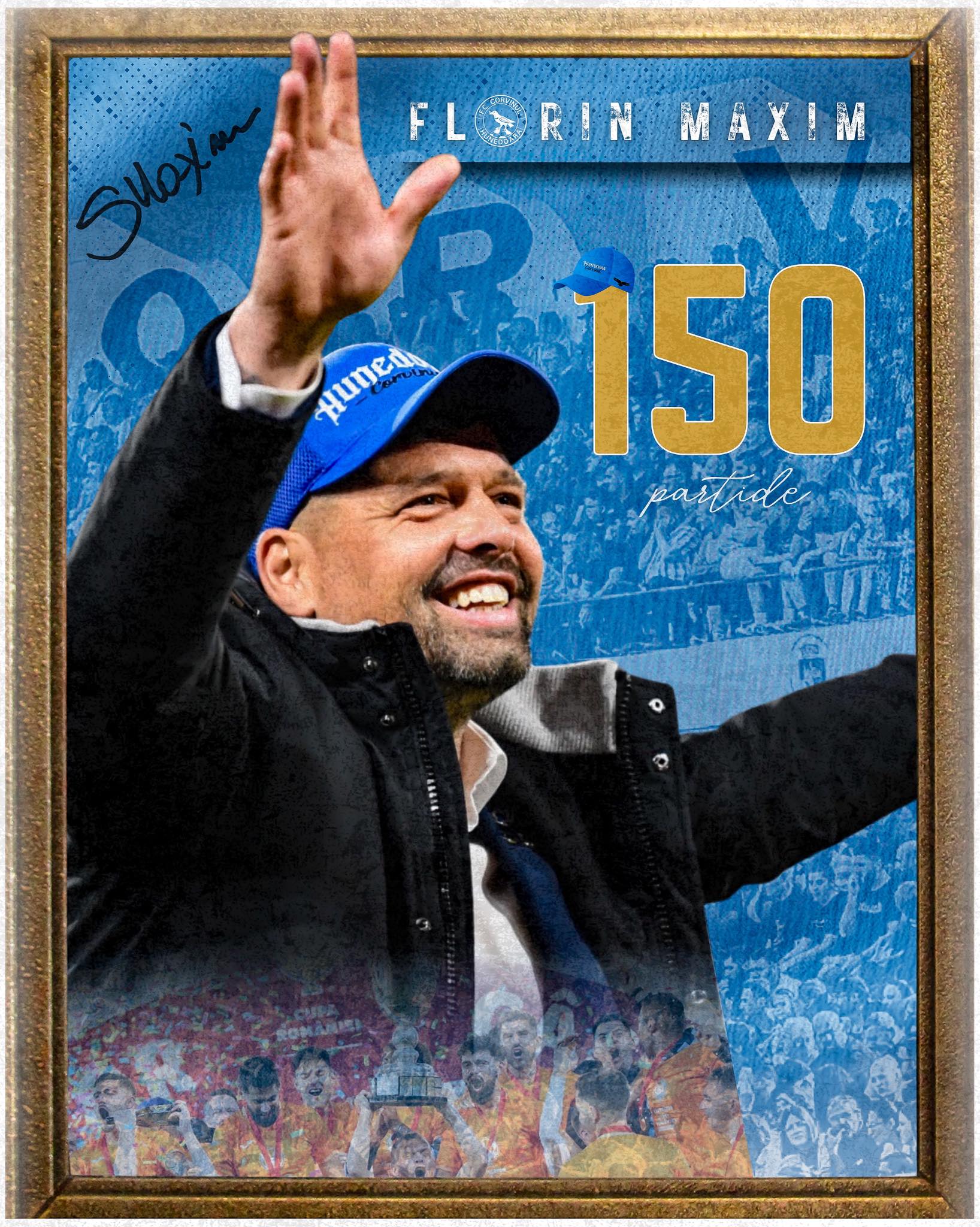 Florin Maxim, 150 de meciuri pe banca echipei Corvinul Hunedoara