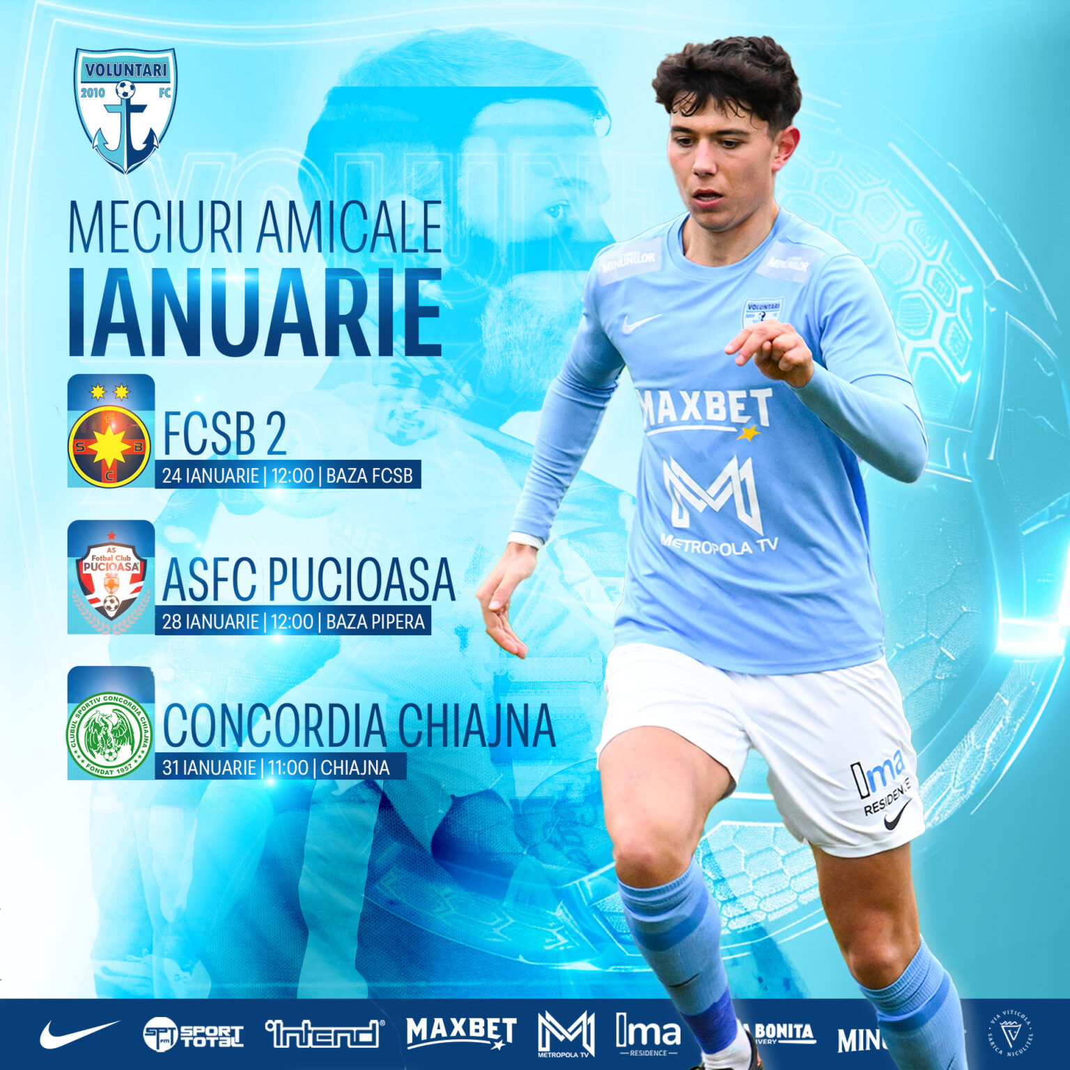 Amicalele programate de FC Voluntari în ianuarie