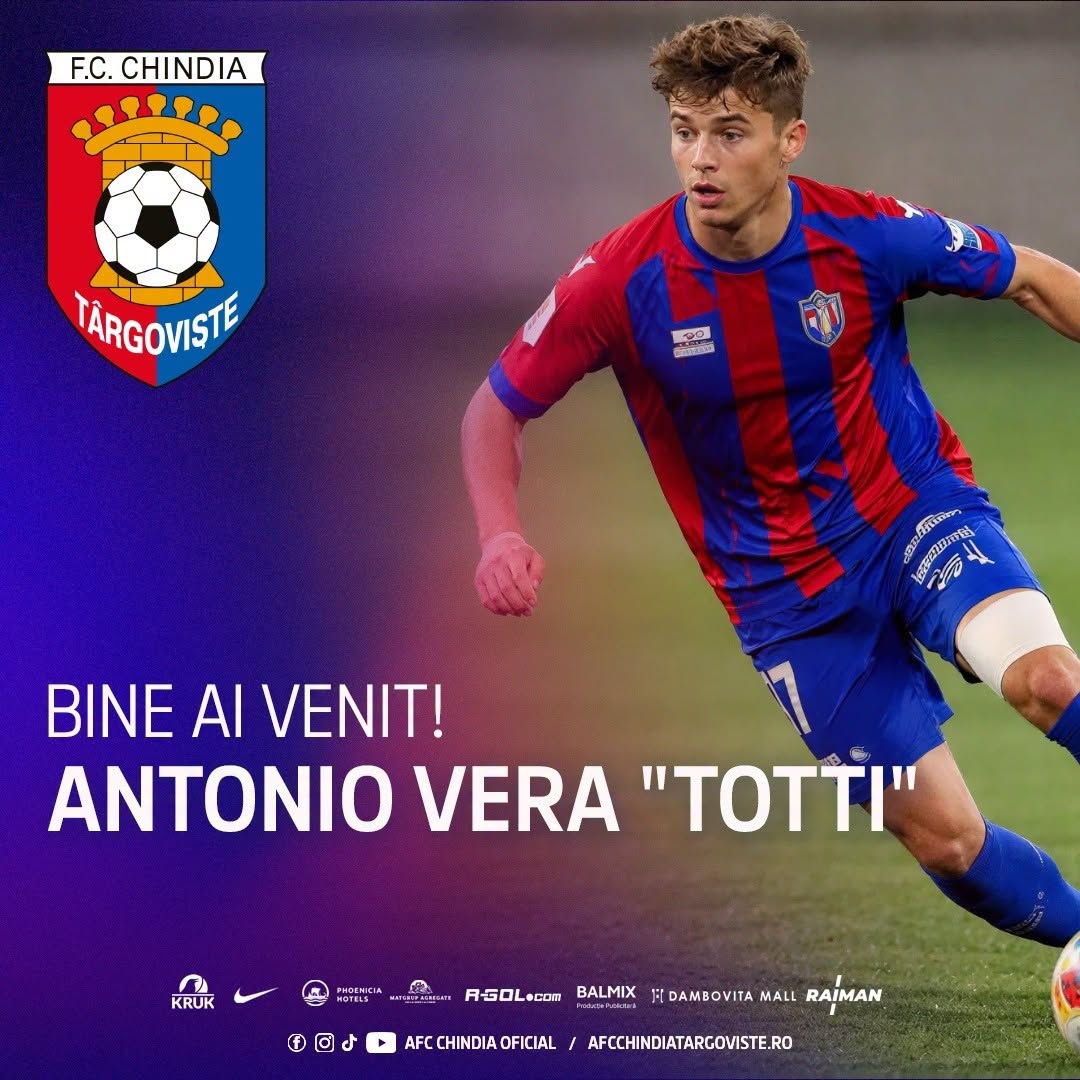 Chindia Târgoviște l-a legitimat pe Antonio ”Totti” Vera