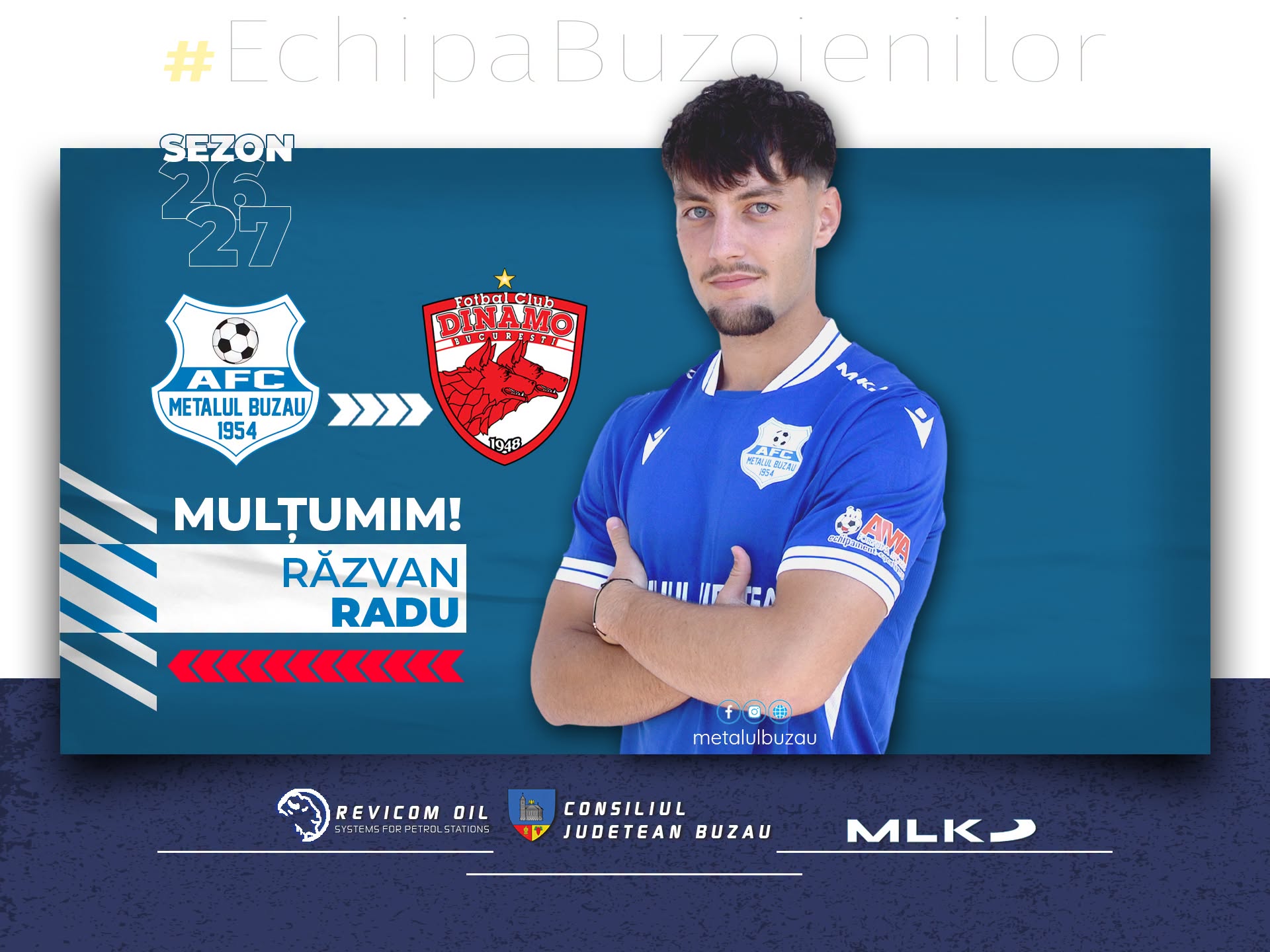 Metalul Buzău l-a vândut pe Răzvan Radu la SC Dinamo